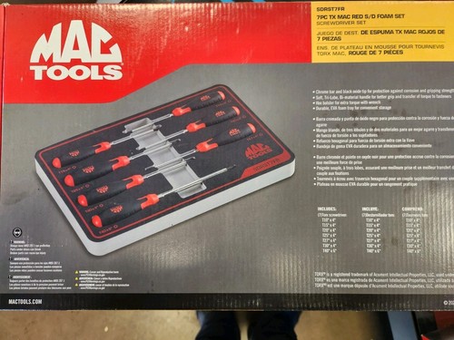 Mac Tools 7-Pc Torx Screwdriver Set In Foam- Red | eBay
