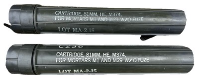 VTG Military Mortar Cartridge Plastic Case C236 81mm HE M374 Lot MA-2 ...