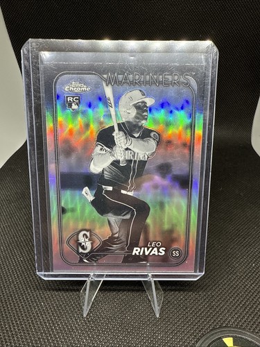 2024 Topps Chrome Update Leo Rivas Negative Refractor (RC) Seattle ...
