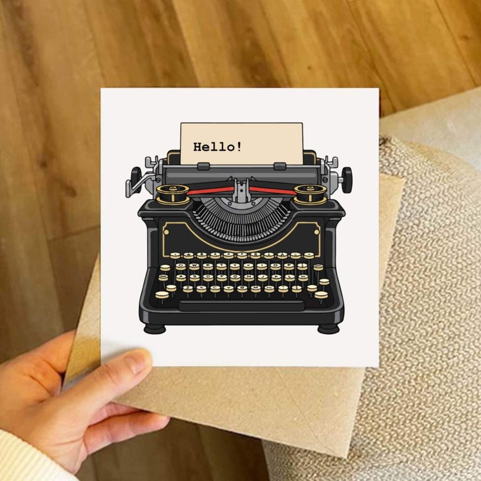 'Vintage Typewriter With Text' Greeting Cards (GC059284) | eBay UK