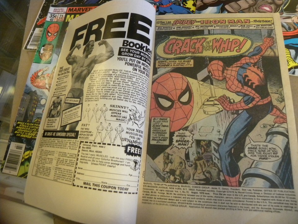 Marvel 1977 5 issues MARVEL TEAM-UP 55 65 70 71 72 gb Spider-Man | eBay