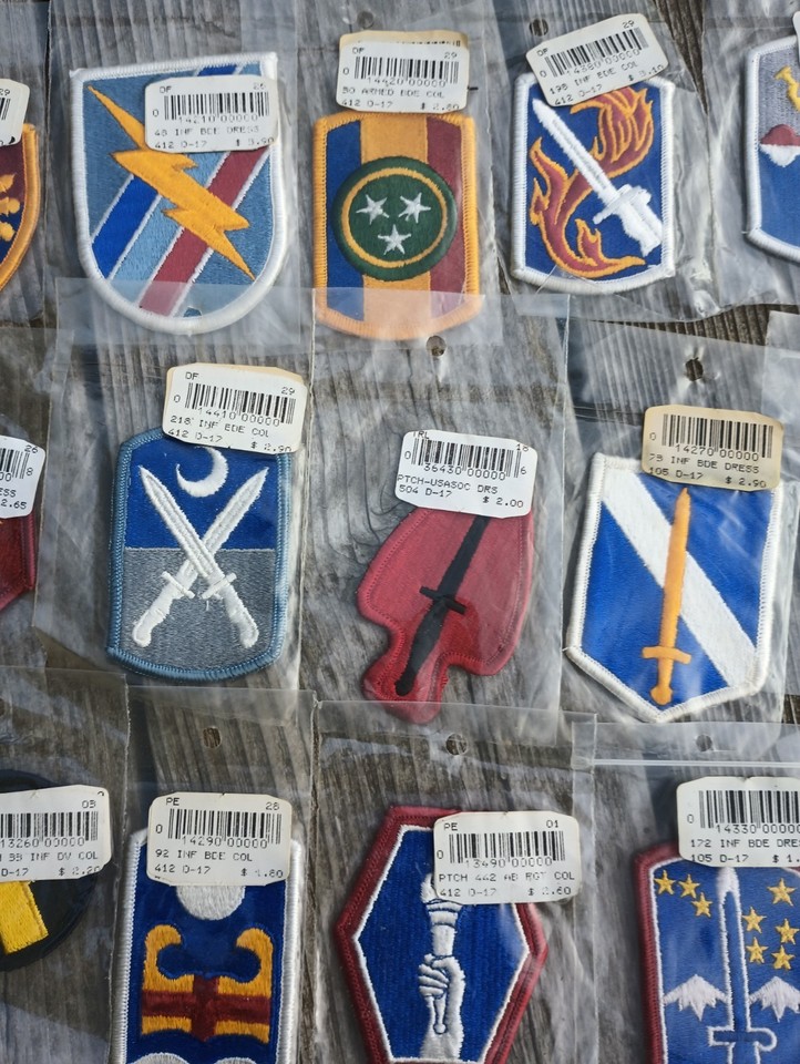 NOS US Army patches In Original Packaging All Color . Combat Units, | eBay