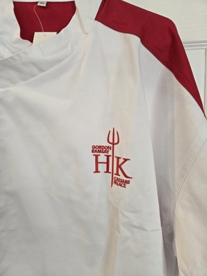 Gordon Ramsay HELL'S KITCHEN White/Red Chefs Jacket RED Team 300 Size ...
