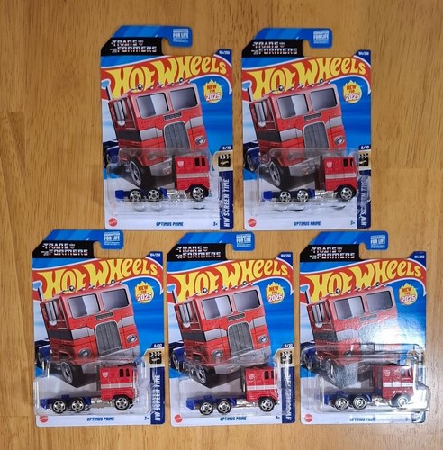Hot Wheels Optimus Prime #104 Transformers Screen Time 6/10 (LOT OF 5 ...