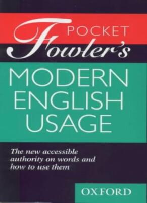 Pocket Fowler's Modern English Usage By Henry W. Fowler,Robert ...