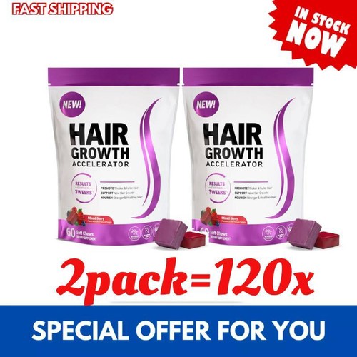 Force Factor Hair Growth Accelerator Soft Chews@ Hair Growth Vitamins ...