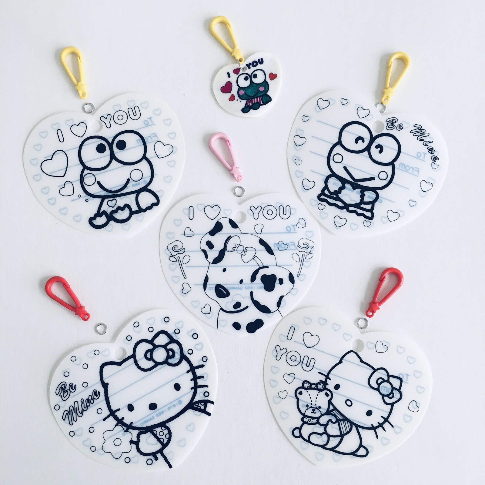 Vintage Sanrio Hello Kitty Shrinky Dinks Name Tag Clips DIY Craft 5 ...