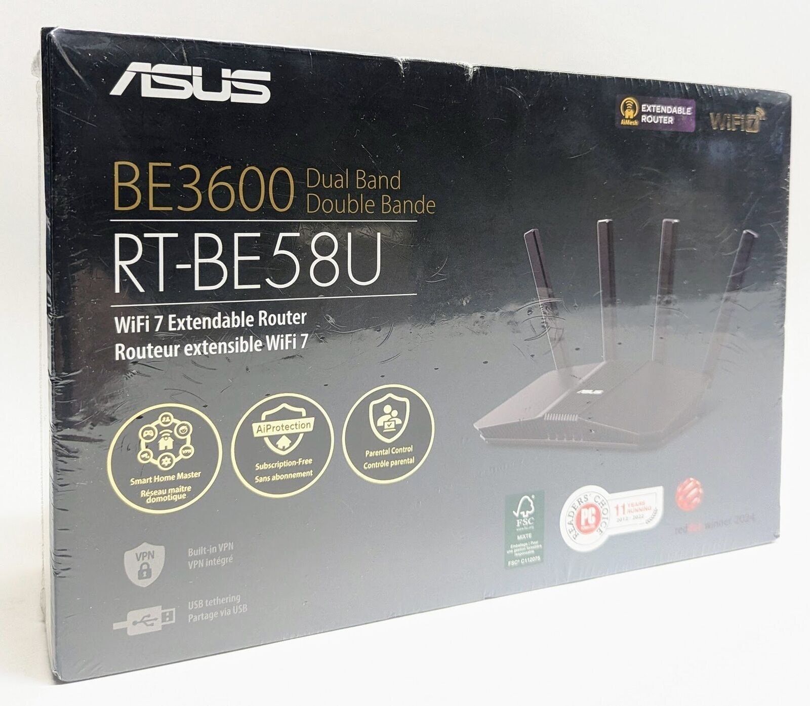 ASUS RT-BE58U BE3600 Dual Band WiFi 7 Smart AiMesh Extendable Router | eBay