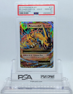 POKEMON EVOLUTIONS M/MEGA CHARIZARD EX #13 HOLO FOIL PSA 10 GEM MINT ...