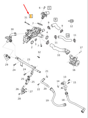 VOLVO XC40 Thermostat Housing 31439559 NEW GENUINE | eBay