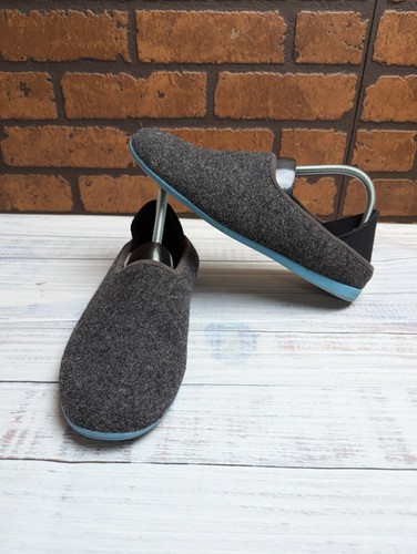 Mahabis Classic Men's Dark Gray Wool Slippers Size 10 Slip On Clogs | eBay