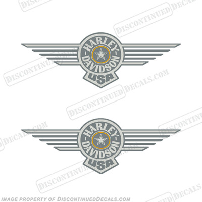 Fits Harley-Davidson Fuel Tank Motorcycle Decals 1990 model (Set of 2 ...