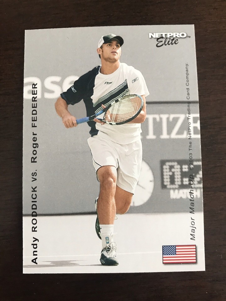 2003 NETPRO ELITE ROGER FEDERER VS ANDY RODDICK MAJOR MATCH-UP ROOKIE ...