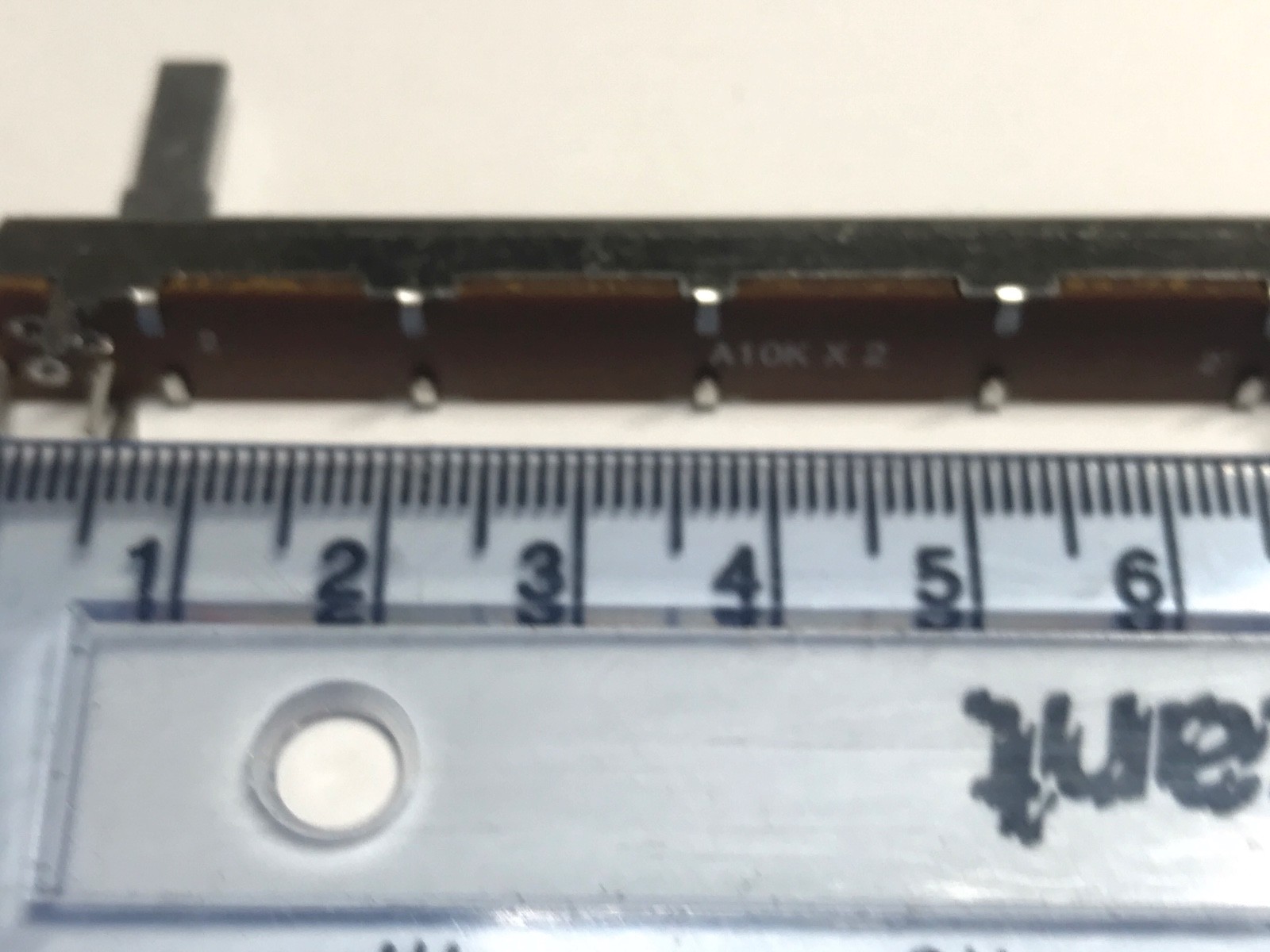 Dual / Stereo Slide Potentiometer Fader / Slider- 10k log - 75mm long ...