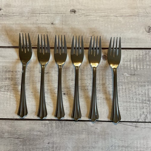 Oneida KIMBRA Stainless Flatware Salad Dessert Forks Set Of 6 USA Lot ...