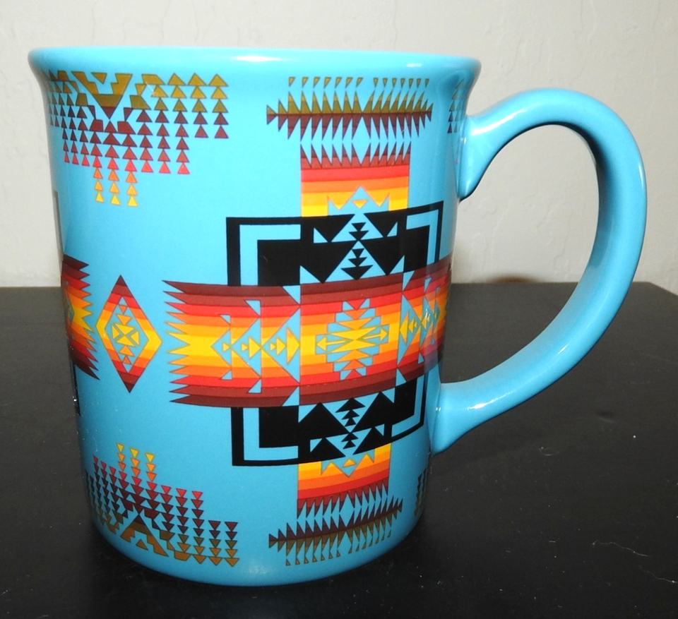Pendleton Woolen Mills Southwest Aztec Ceramic Coffee Mug Chief Joseph ...