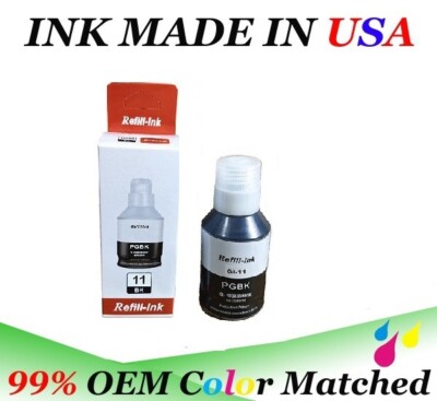 G2160 G3160 GI-11 GI 11 Black Ink Bottle for Canon PIXMA Megatank Ink ...