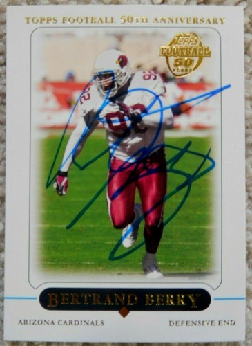 RARE Bertrand Berry Auto Autographed Signed 2005 Topps Card Cardinals ...