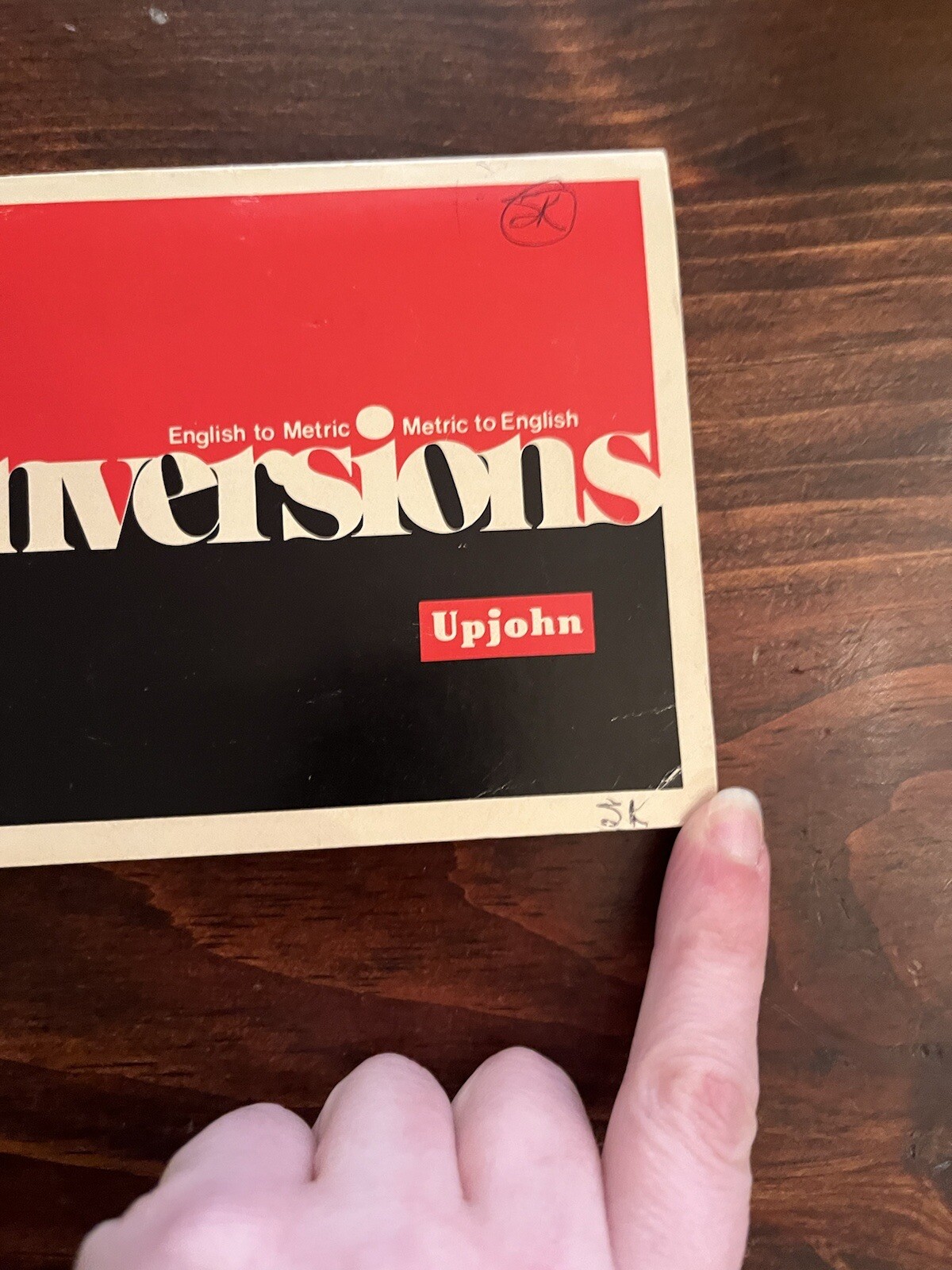 Vintage Upjohn Metric Inch English Chart Conversions USA Paperback ...