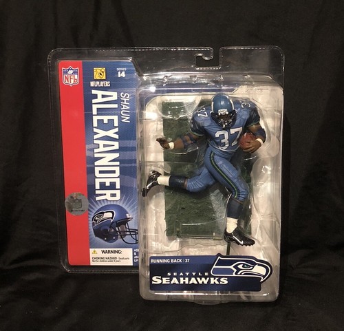 McFarlane Series 14 NFL Shaun Alexander Seahawks Blue Jersey Action ...
