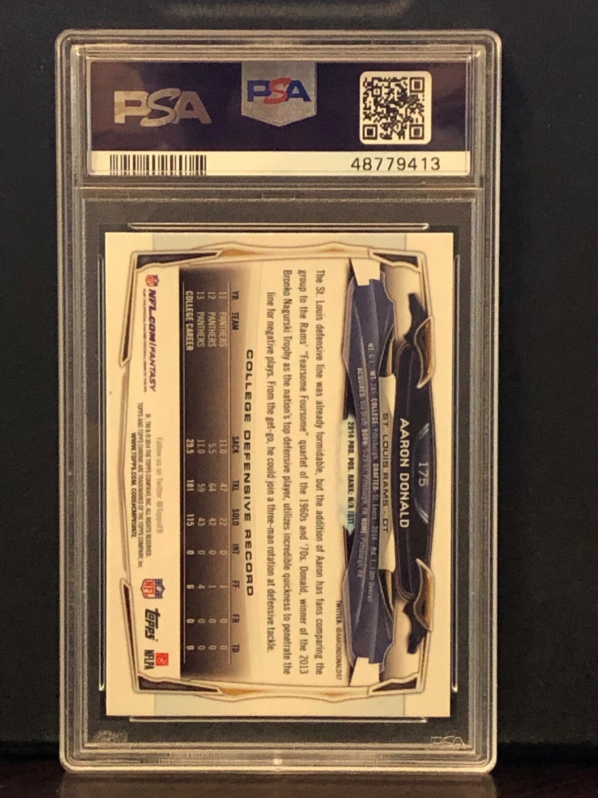 2014 Topps Chrome #175 Aaron Donald RC Rookie Refractor PSA 10 | eBay