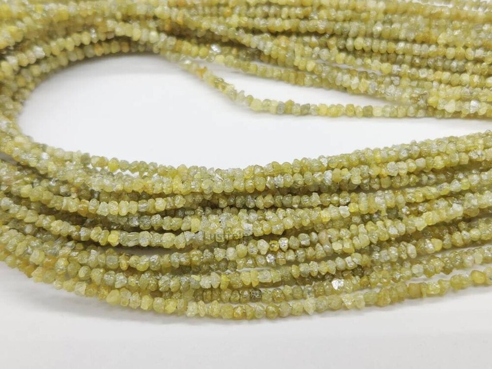 Yellow Raw Rough Diamond Uncut Beads 100% Natural Diamond Raw Beads 38 ...