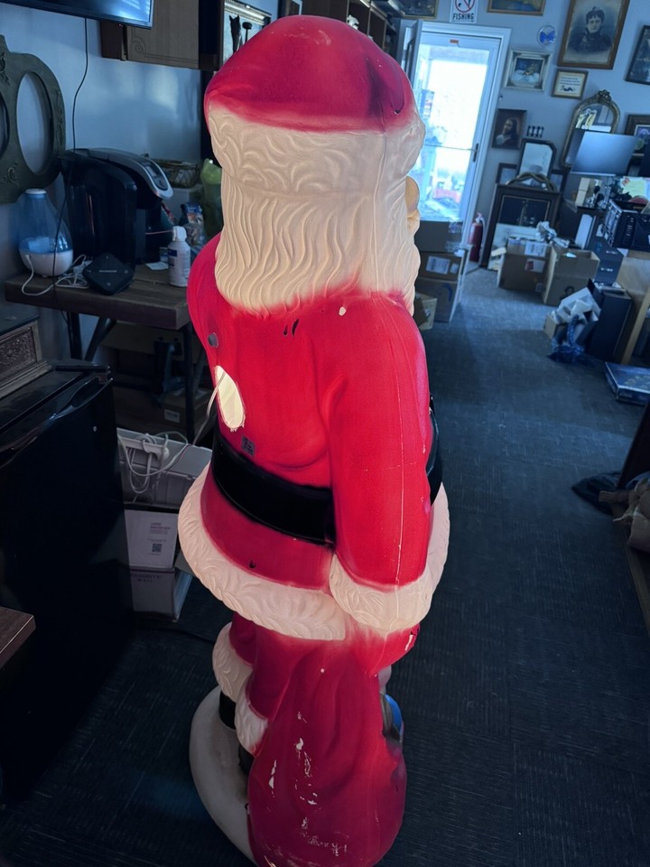 5ft Santa Claus General Foam Plastic Blow Mold Light Up Yard Decoration ...