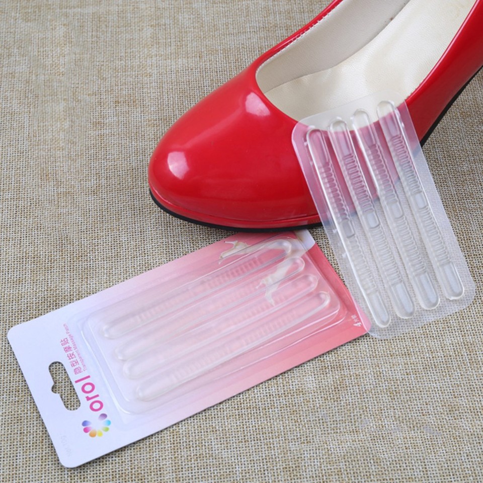 4 Pcs Corrugated Red Card Sticker Silicone Stickers Anti-wear Foot Thin ...