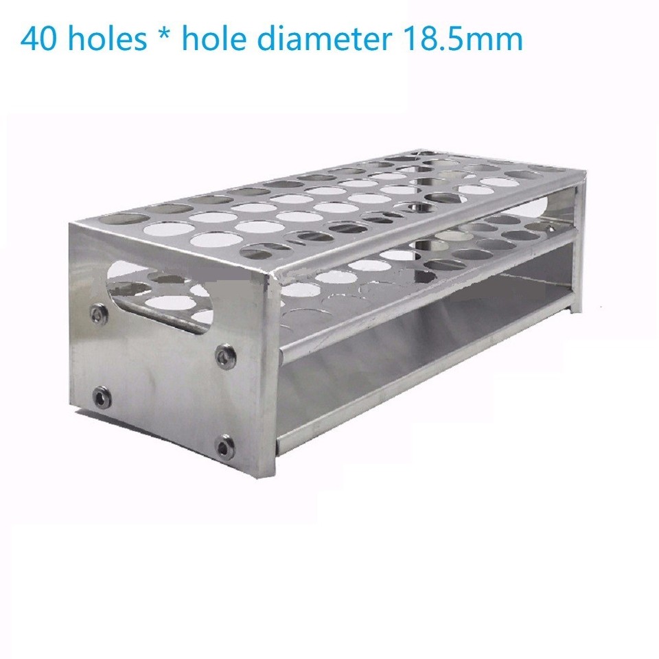Practical 40 Hole Aluminum Test Tube Holder Rack Holds For 18 5 22 5mm ...