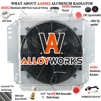 2 Row Radiator Shroud Fan For Suzuki Samurai Sierra Jimny SJ410 SJ413 ...