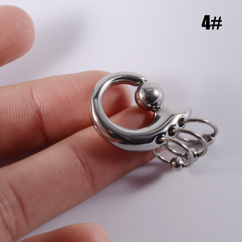 1Pair Spring Circle Heavy CBR Ball Closure Ring PA Prince Albert Plug ...