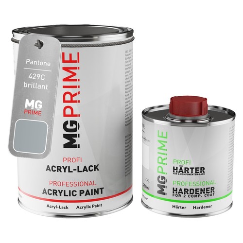 Pantone 429C Grey brillant peinture acrylique 1,5L durcisseur y.c ...
