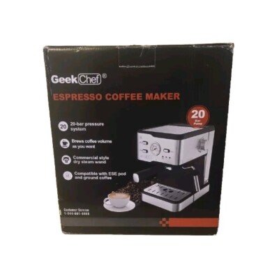 Geek Chef Espresso Machine, 20 Bar Espresso Machine With Milk Frother ...