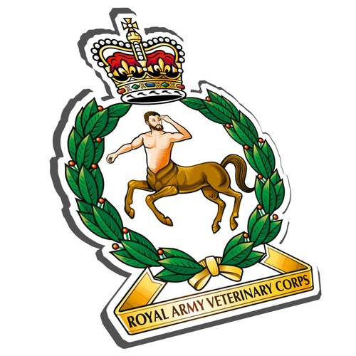 ROYAL ARMY VETERINARY CORPS STICKER - BRITISH ARMY - RAVC - VET ANIMALS ...