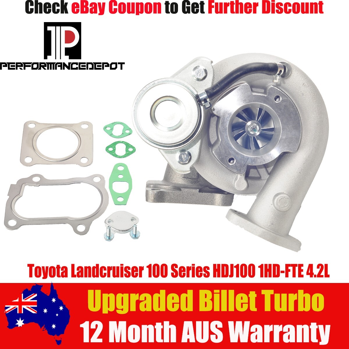 CT26 Upgrade Billet Turbo Charger For Toyota Landcruiser 100 Series 1HD ...