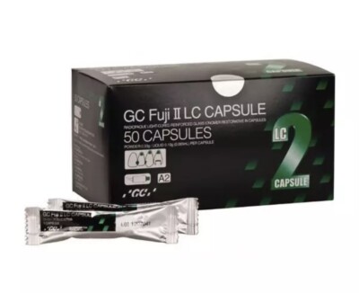GC Fuji II LC Radiopaque 50 Capsules Light-Cured Glass Ionomer ...