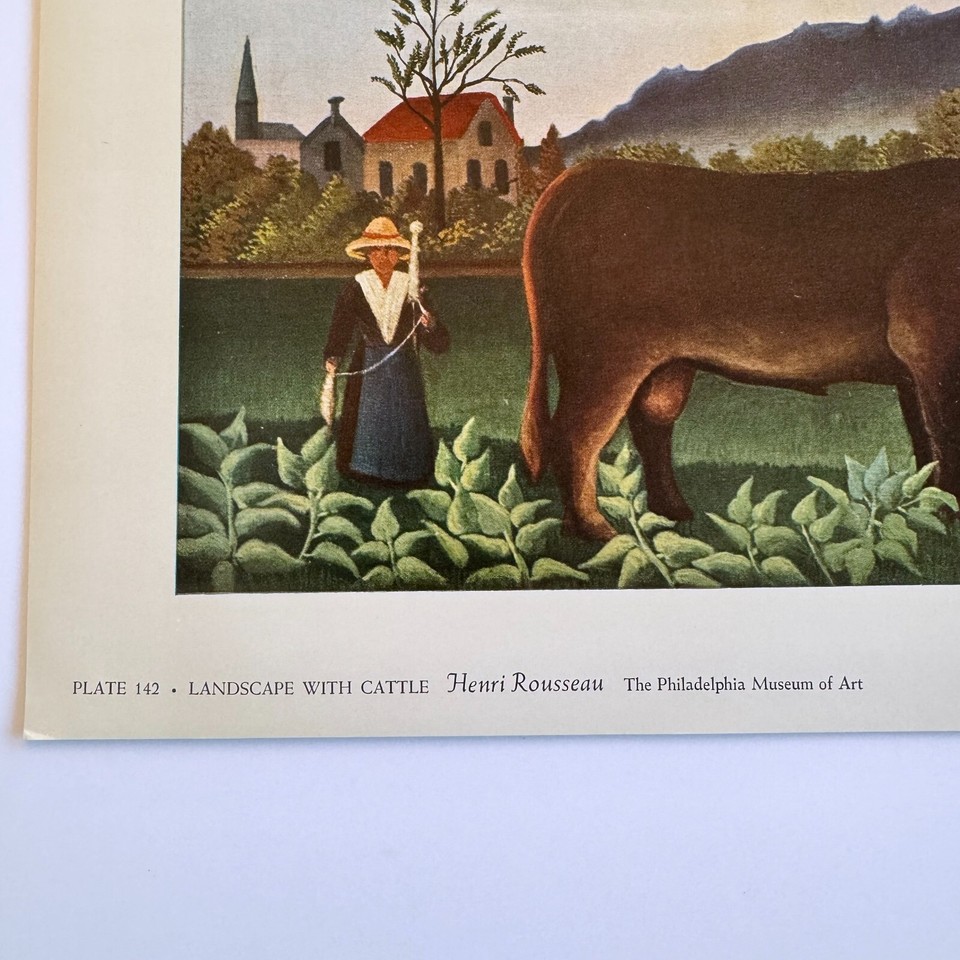 Landscape With Cattle HENRI ROUSSEAU Plate 142 Metropolitan Seminars ...