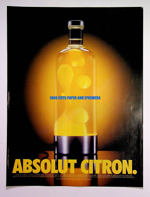 Absolut Citron Vodka 1999 Trade Print Magazine Ad Alcohol Poster ADVERT ...