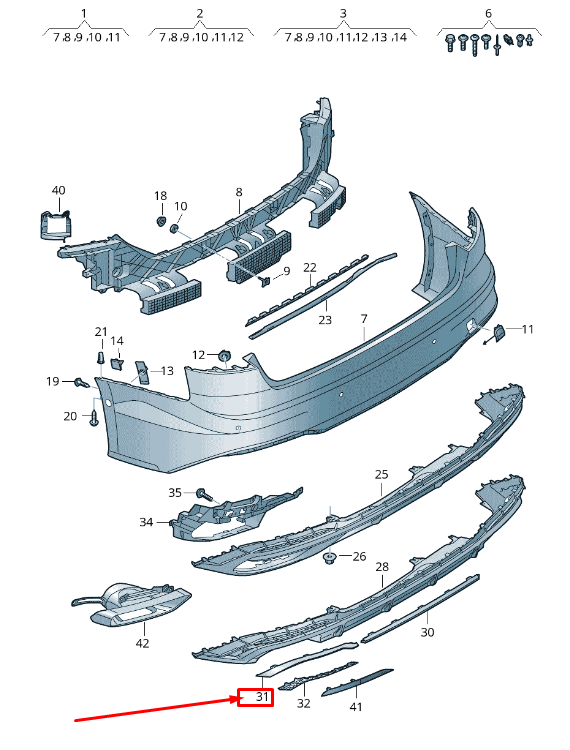 Nuevo Audi A5 F5 Trasero Izquierdo Parachoques Trim 8W6853555 T94 ...