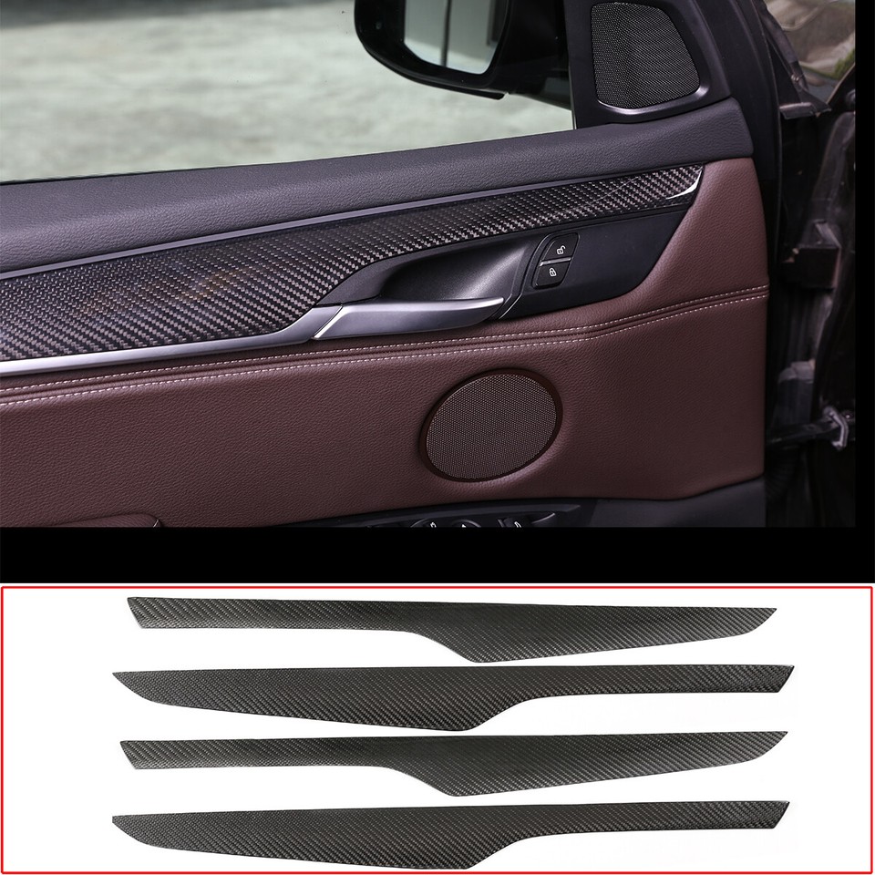 Real Carbon Fiber Interior Door Panel Decor Trim For BMW X5 F15 2014 ...