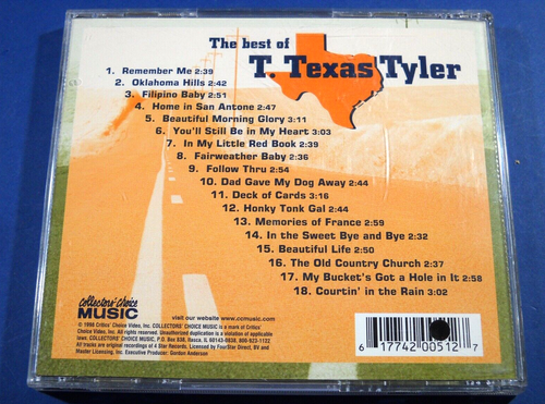 The Best of T. Texas Tyler by T. Texas Tyler (CD, Sep-1998, Collectors ...