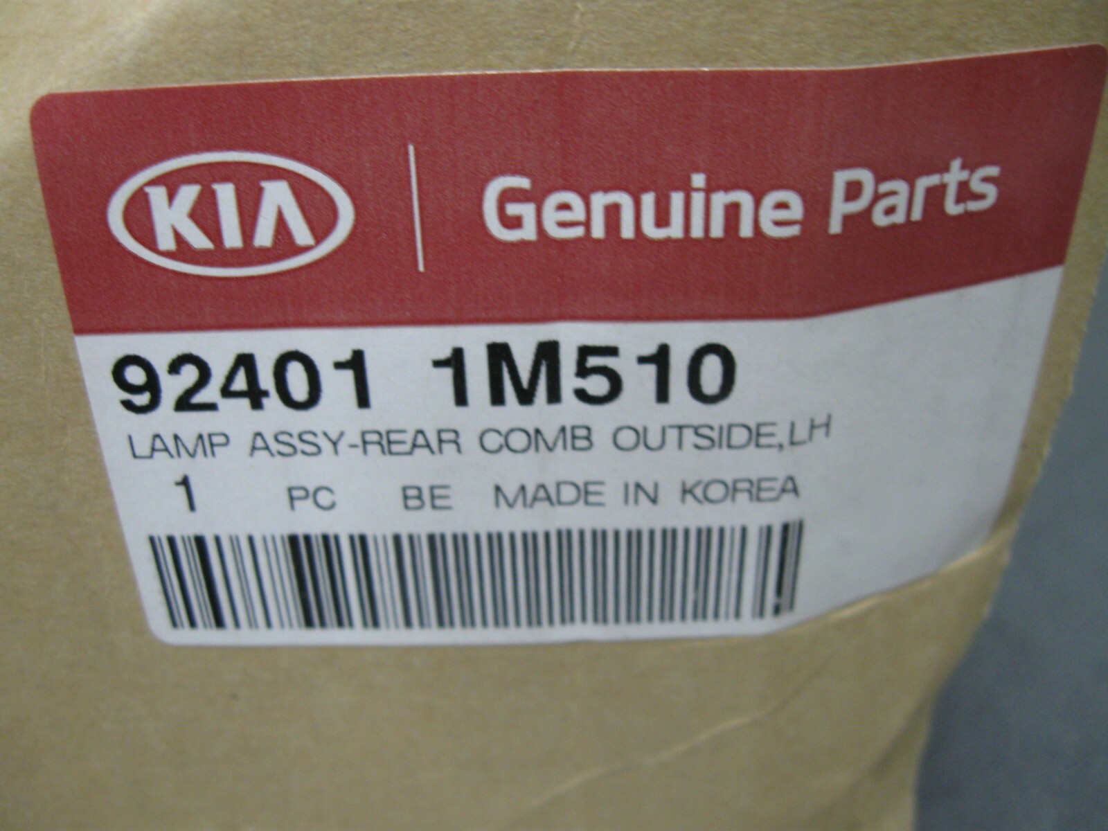 NEW GENUINE KIA LEFRT TAIL LIGHT LAMP FOR 10-12 FORTE KOUP (PN 92401 ...