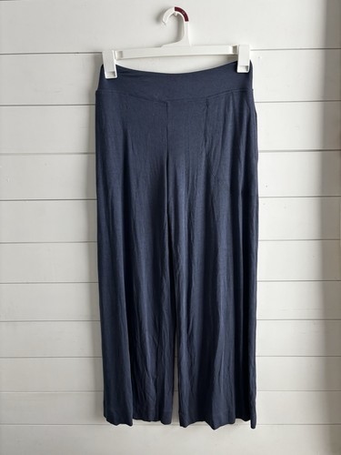 Athleta Well Rested Rib Sleep Wide Leg Pants Women's S Blue High Rise ...