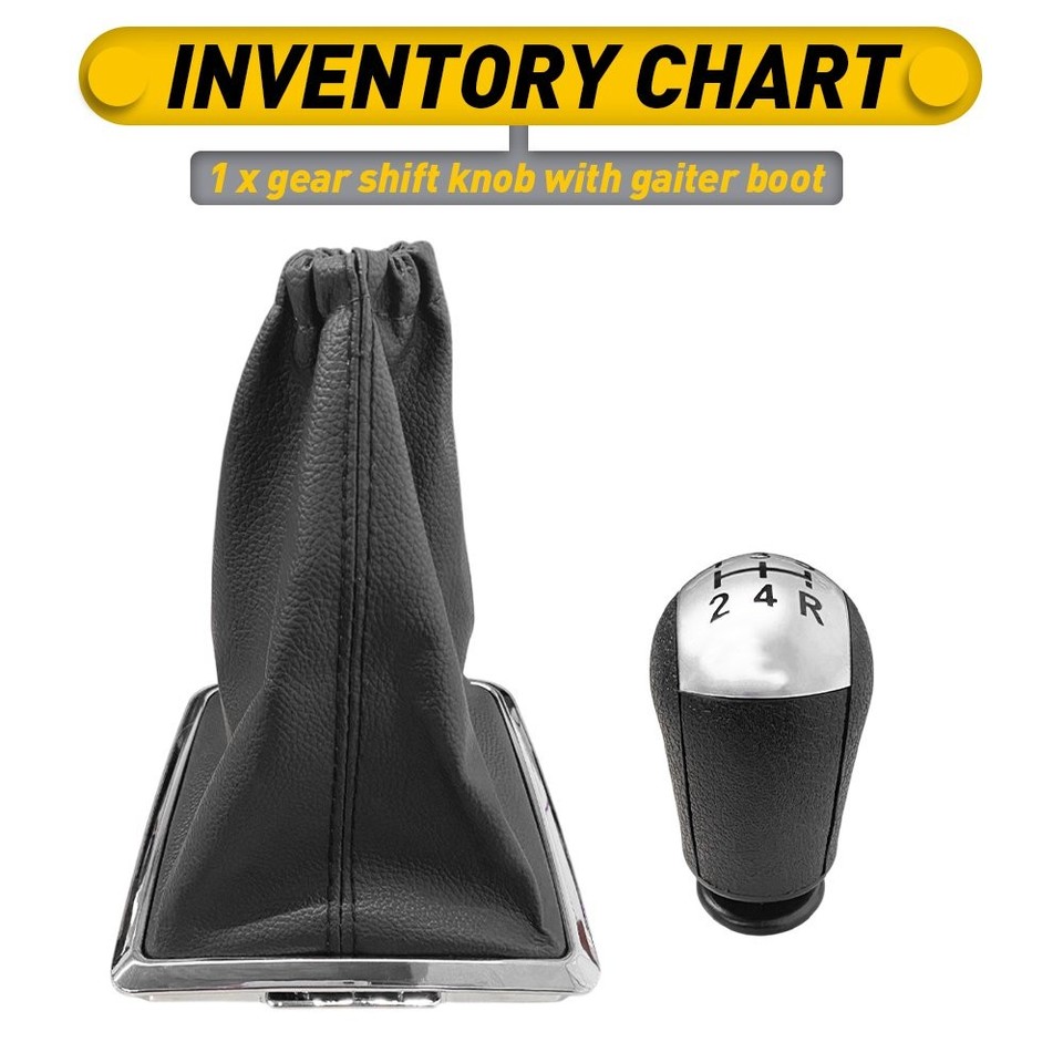 5 Speed Gear Stick Shift Knob Lever Gaiter Boot Cover For Ford Focus ...