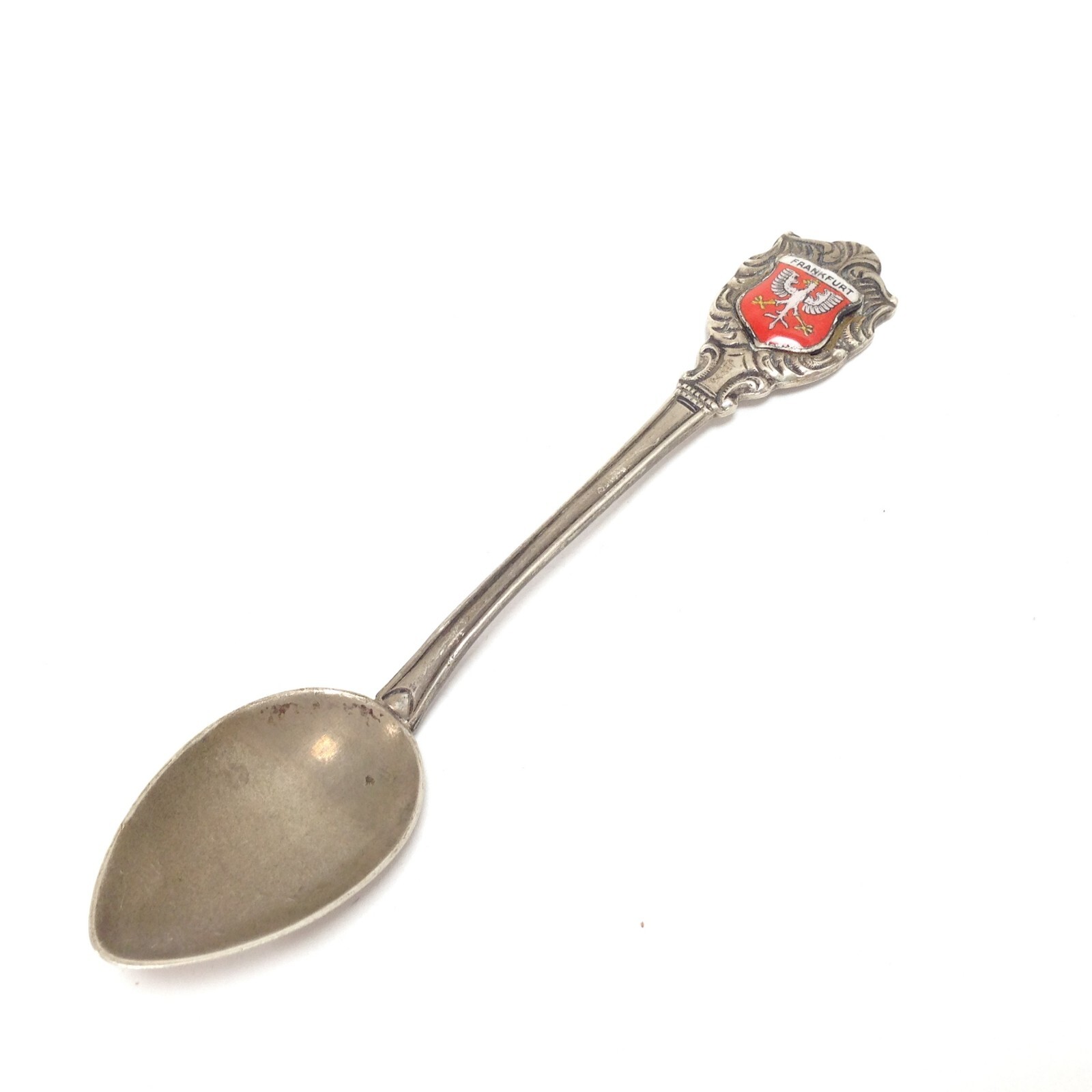 Antiko 800 Coin Silver Collector Spoon Frankfurt Germany Coat of Arms ...