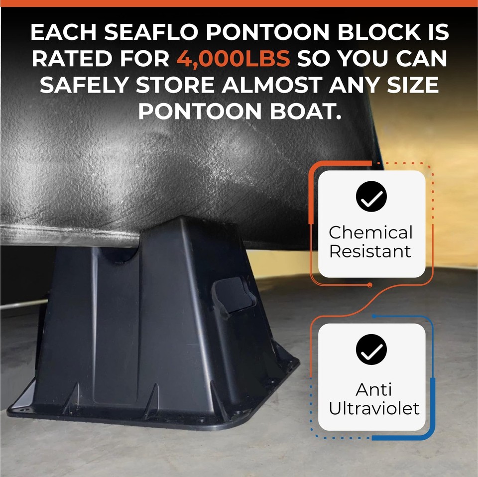 Heavy Duty Pontoon Storage Blocks Durable Lightweight Weatherproof Anti ...