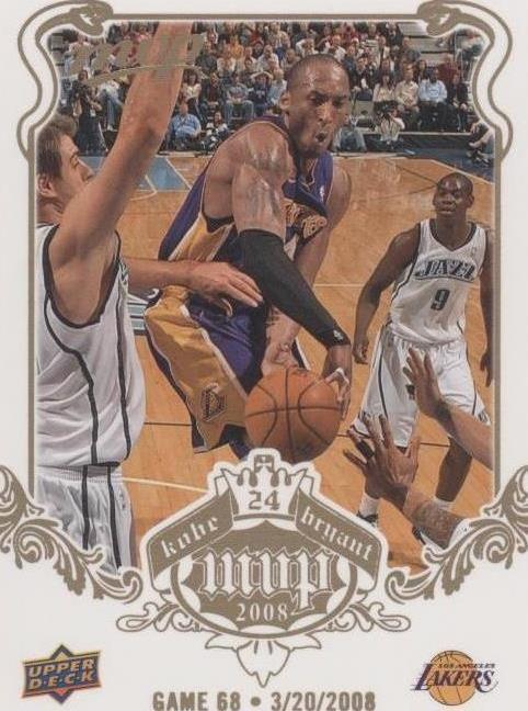 2008-09 Upper Deck MVP - Kobe Bryant Mvp Kobe Bryant #68 White Border ...