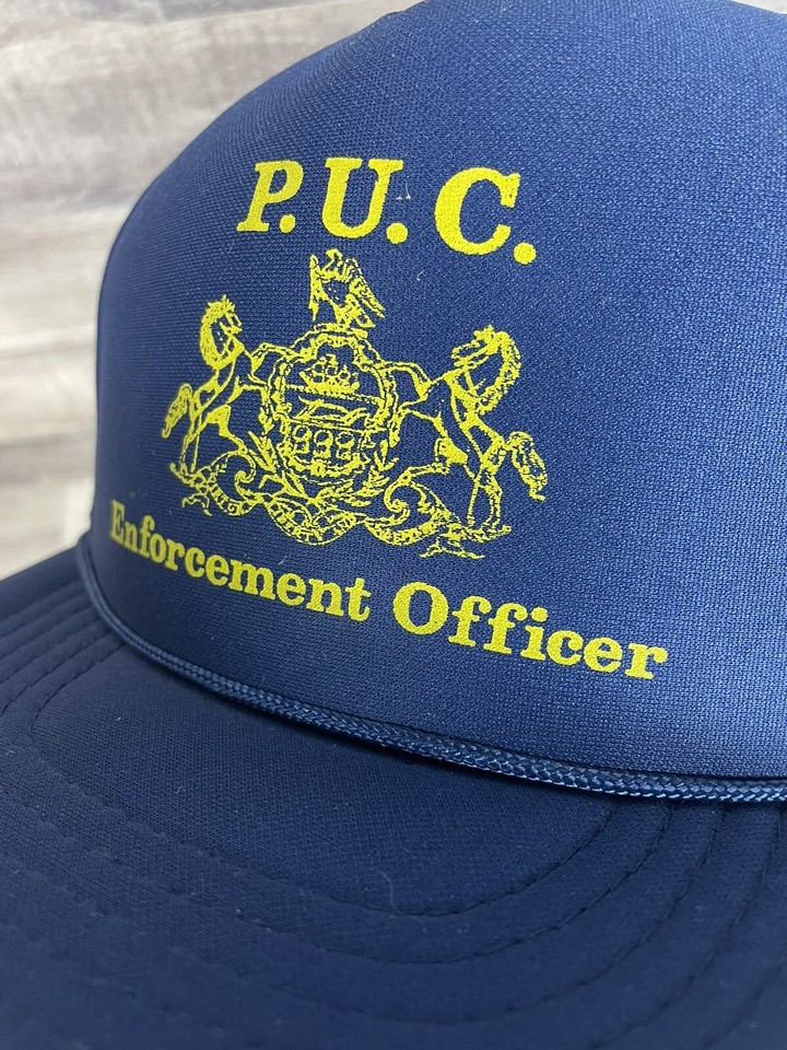 Vintage PUC Enforcement Officer Rope Trucker Hat Snapback Mesh OSFA Vtg ...