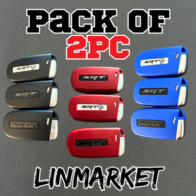 Red Black Blue SRT Key 2 PIECES Fob Hellcat Redeye With Logo Shell+Key ...