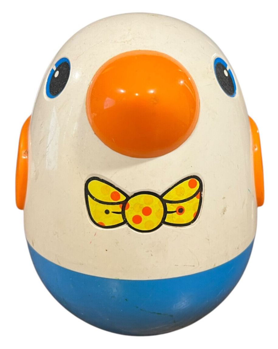 Vintage Playskool Roly Poly Weeble Wobble Chime Bird Penguin Baby Music ...